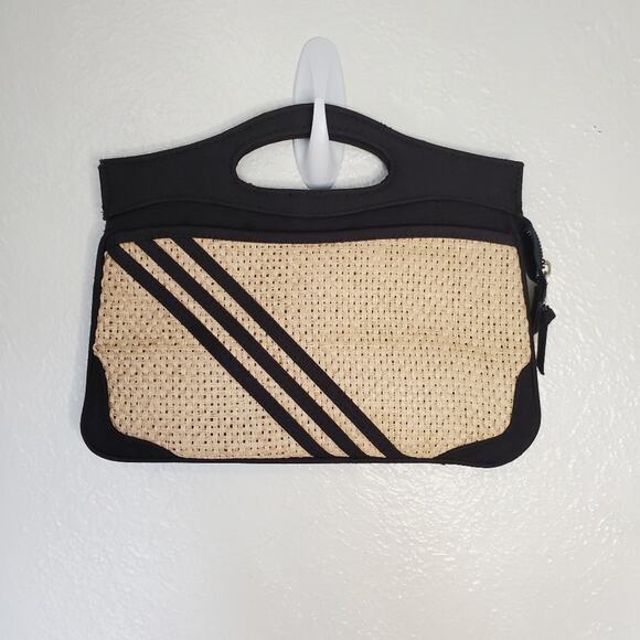 Holiday Fair | Bags | Vintage Holiday Fair 979 Tan Woven Straw Canvas ...